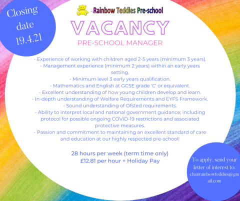 Vacancies | Rainbow Teddies